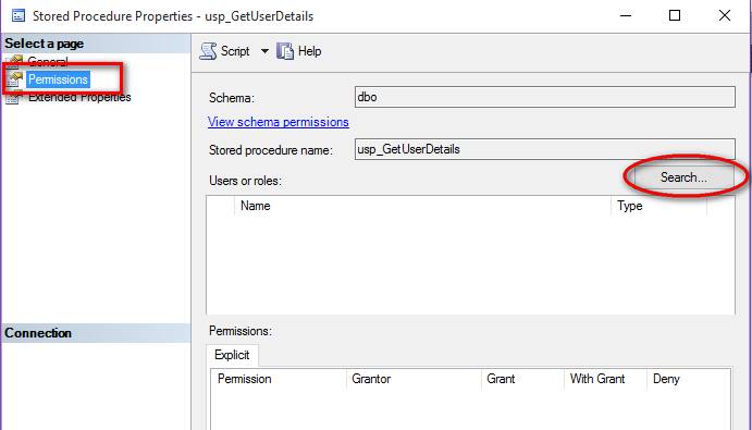 Grant Execute Or View Permission To Stored Procedures In Sql Server