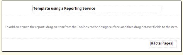Report Template Using SQL Server Reporting Service (SSRS)