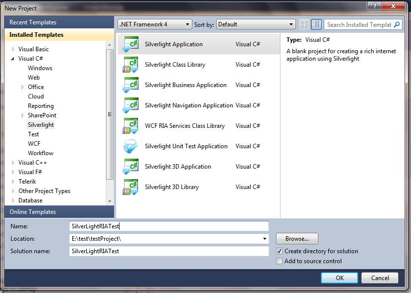 Silverlight Application With RIA Service