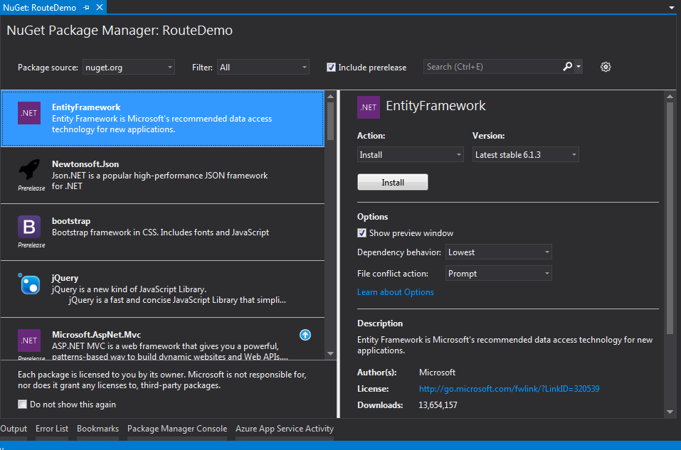 Install Nuget Packages In Your Project