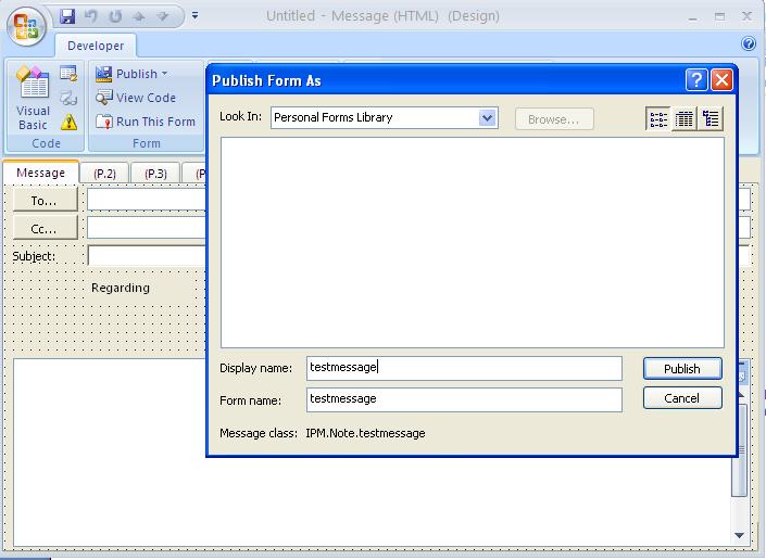 Outlook Custom Forms An Introduction In Vbnet