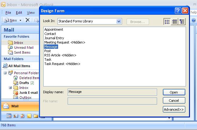 Outlook Custom Forms In Vbnet
