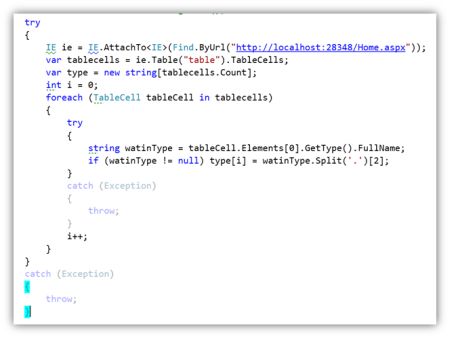 Dynamically Find Control Type Used in a Web Application using WaTin