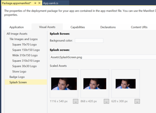 Change Splash Screen in Windows Store App