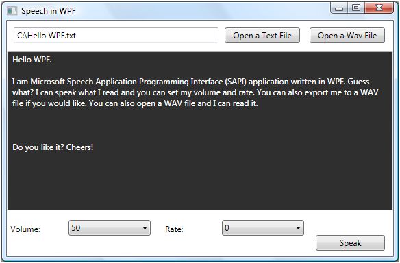 Programming Speech In Wpf Speech Synthesis