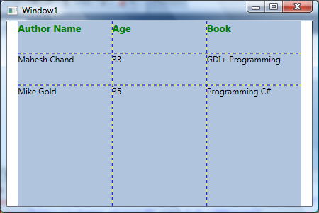 Xaml Grid Building WPF Controls Via Application Designer
