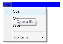 Using XAML Menus in WPF