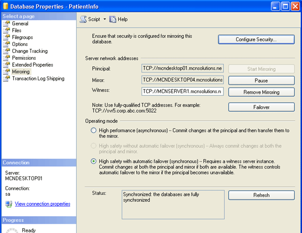 SQL Server Database Mirroring: Part 3