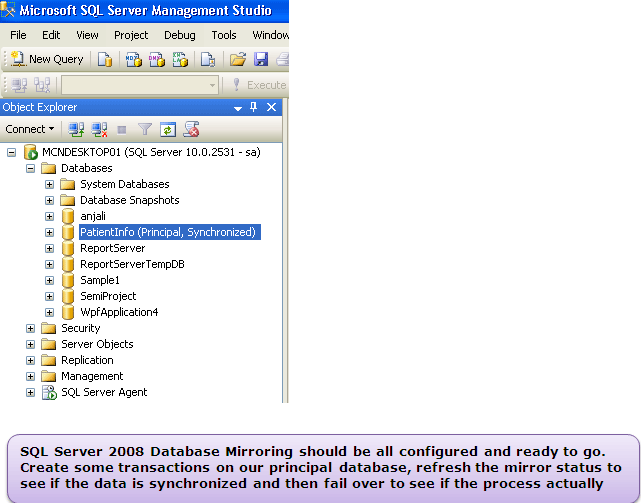 SQL Server Database Mirroring: Part 3