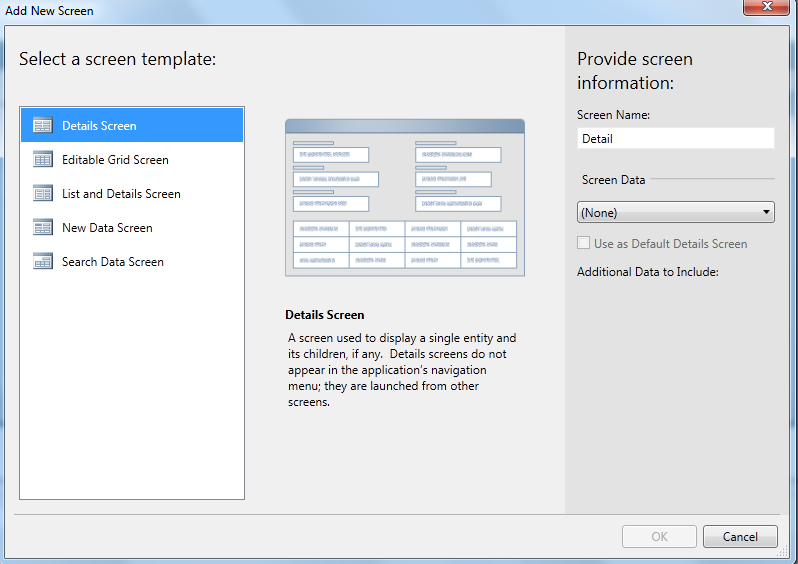 Display and Search Record in LightSwitch Application