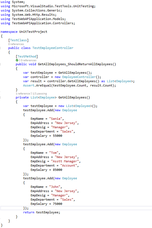 Unit Testing Of Web Api