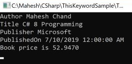 The "this" Keyword in C#