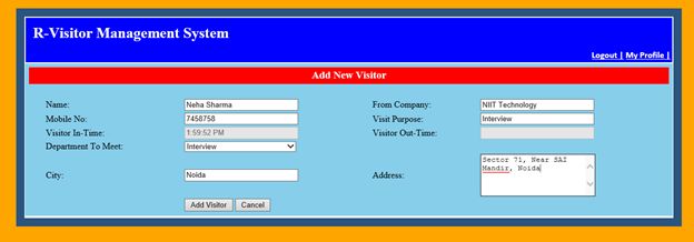 An Open Source Project: R-VisitorManagementSystem