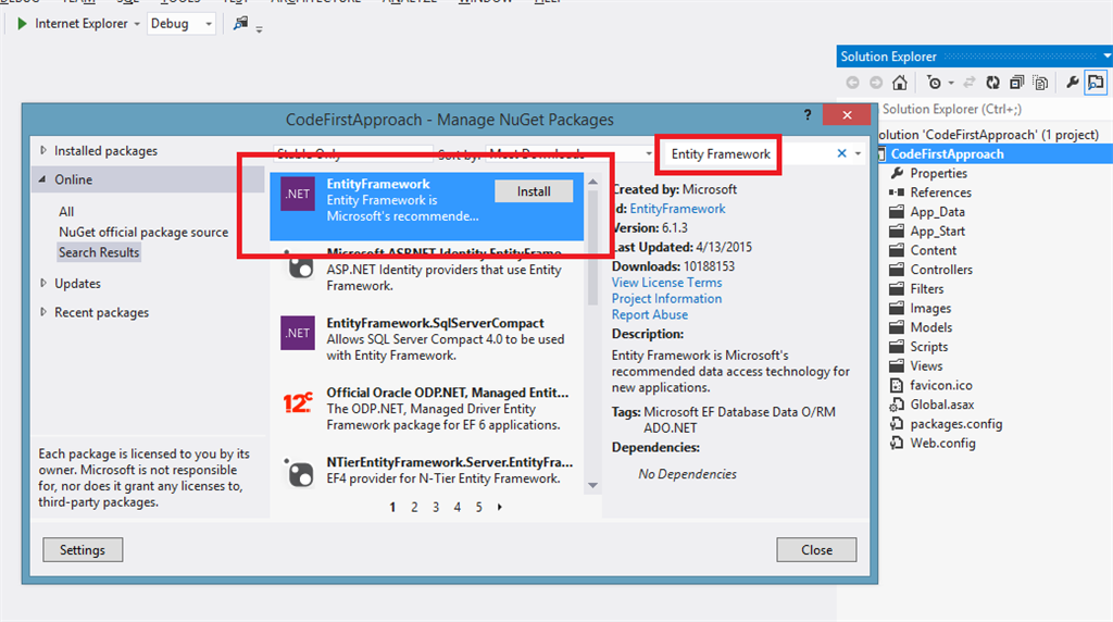 Code First Approach In Mvc Using Entity Framework