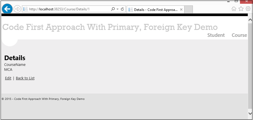 Code First Approach In Mvc With Entity Framework With Primary And 2653