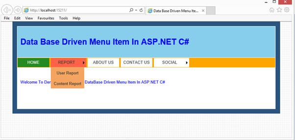 Database Driven Menu Item in ASP.Net