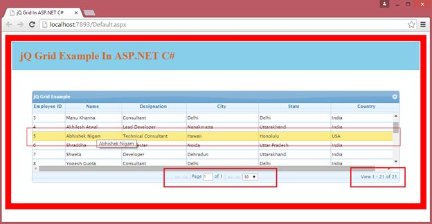 jqGrid in ASP.Net C#