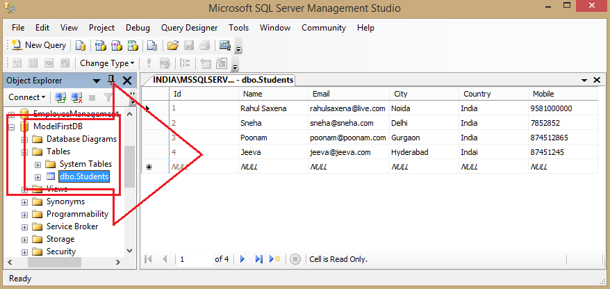 Model First Approach In Mvc Using Entity Framework