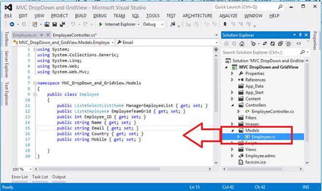 Mvc 4 Showing Records In Dropdown List And Gridview Format
