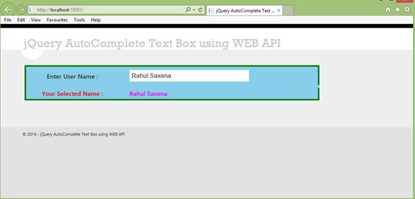 Mvc4 Jquery Autocomplete Textbox Using Web Api