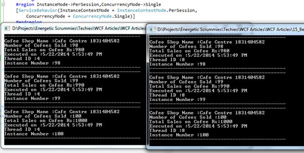 Instancing and Concurrency in WCF