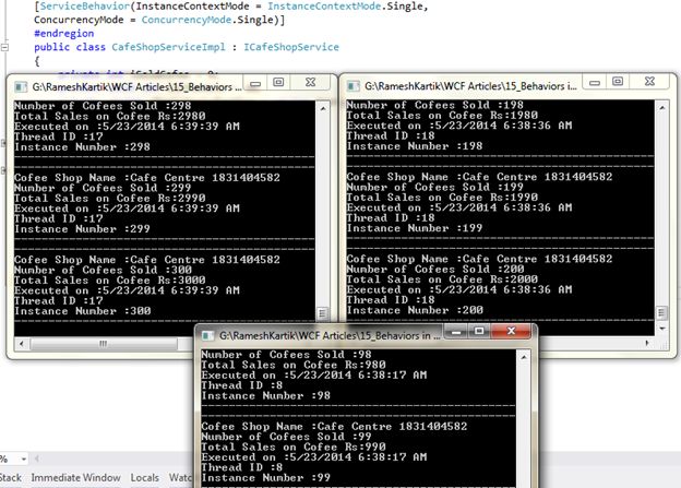 Instancing and Concurrency in WCF