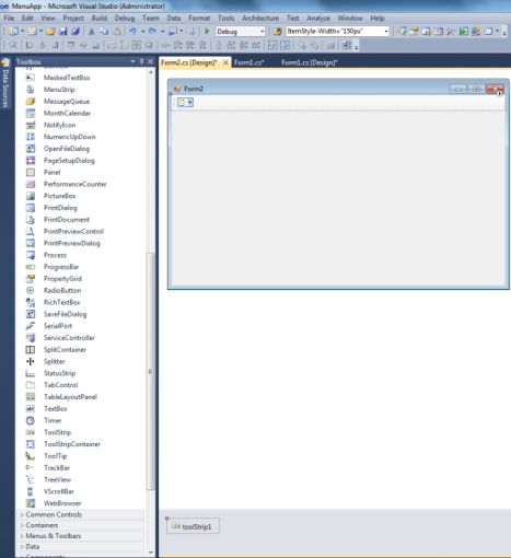 Adding Custom Menu In Windows Forms Application