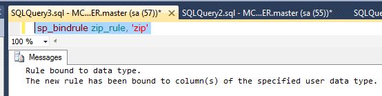 Binding Rules With User Defined Types in SQL Server 2012