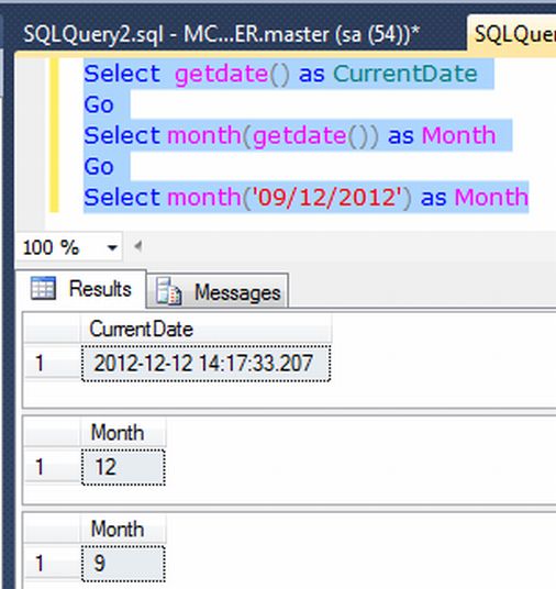 Getting Date And Time Parts From DateTime In SQL Server