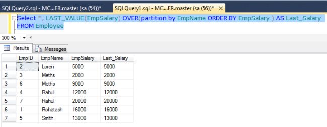 New Analytic Functions Firstvalue And Lastvalue In Sql Server 2012