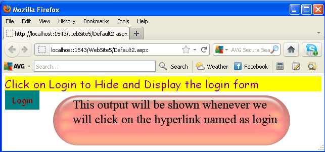 Display And Hide A Login Form Using Jquery