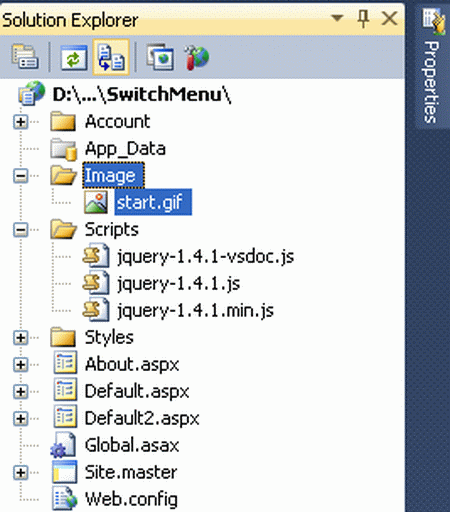 Switch Menu Using JQuery