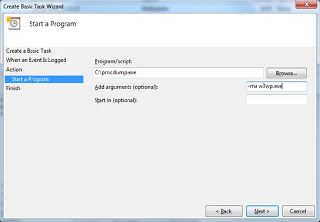 Configure Windows Event Log to Collect Memory Dump