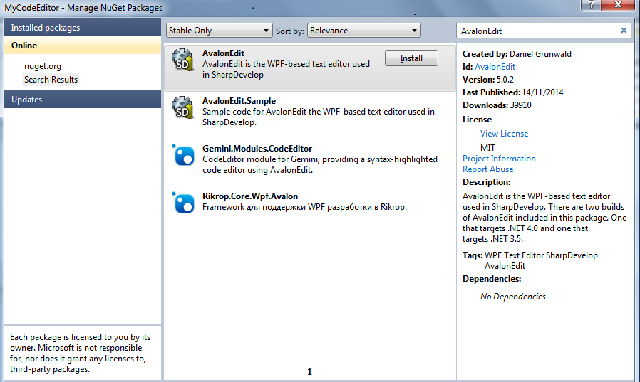 Using Avalonedit Wpf Text Editor Codeproject