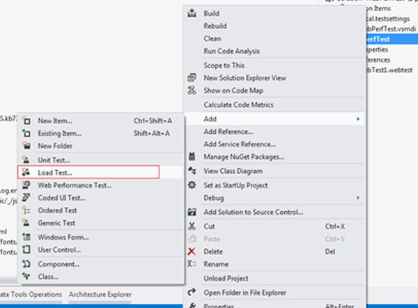 Look at Load Testing in Visual Studio 2012