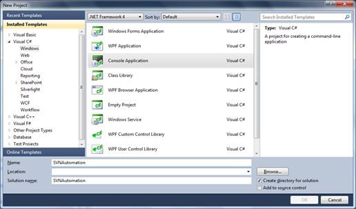 Tortoise SVN Automation Using C#