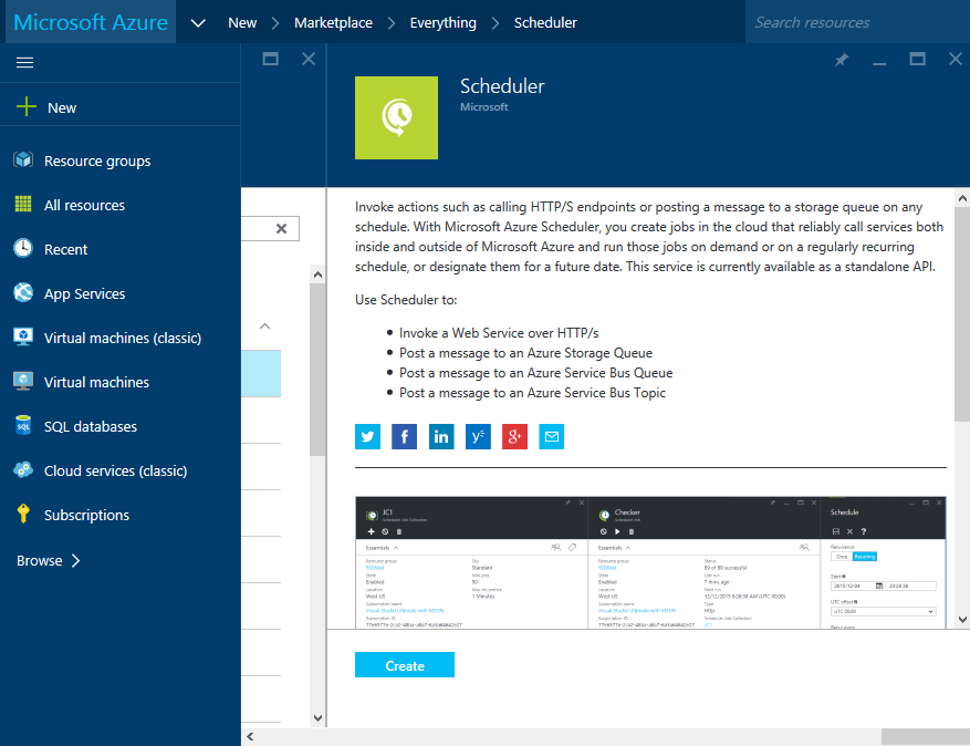 Windows Azure Scheduler