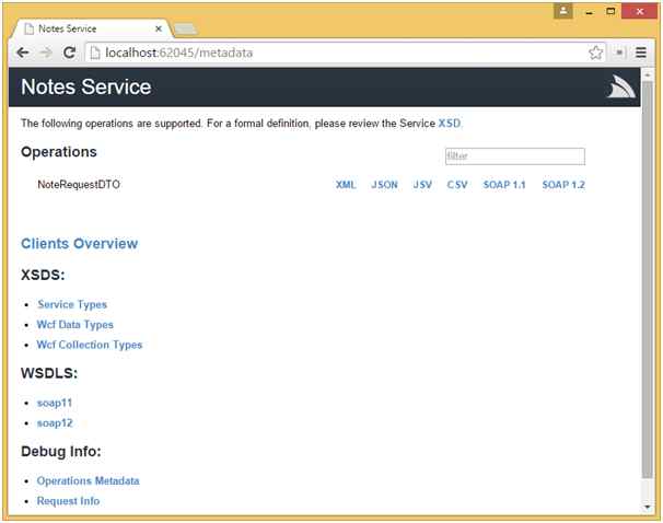 Creating A Simple Service Using ServiceStack