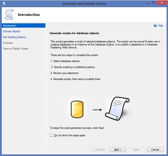 Generate And Publish Sql Database Scripts