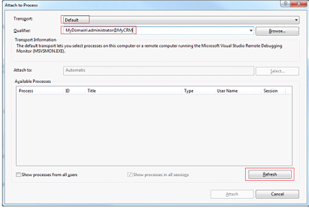 Use VS2010 Remote Debugger For Debugging Workflow Plug-in MSCRM 4