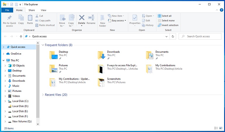 Nine Ways To Open File Explorer In Windows 10