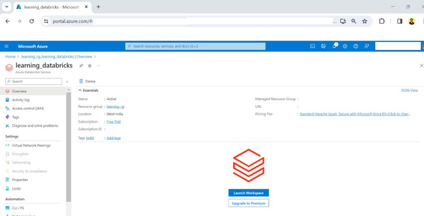 A Simple Guide to Creating an Azure Databricks Workspace
