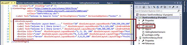 Absolutelayout In Xamarinforms Application For Android And Uwp