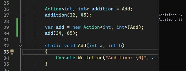 Action Delegates in .NET Core C#: Syntax, Usage and Examples Action Delegates in .NET Core C#: Syntax, Usage and Examples