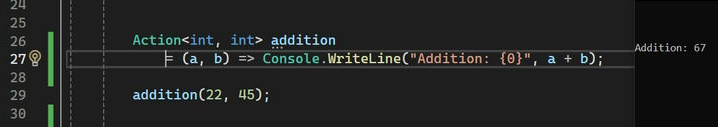 Action Delegates in .NET Core C#: Syntax, Usage and Examples
