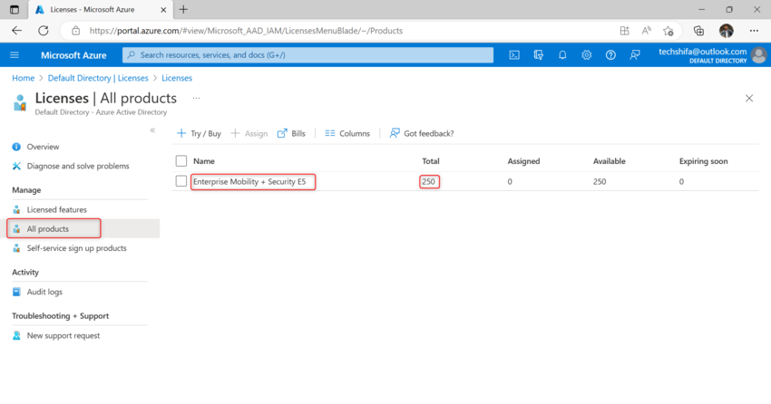 Activate Enterprise Mobility + Security E5 Licenses Using Azure AD For Free Activate Enterprise Mobility + Security E5 Licenses Using Azure AD For Free