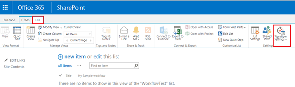 Add SharePoint App Workflow To Host Web List