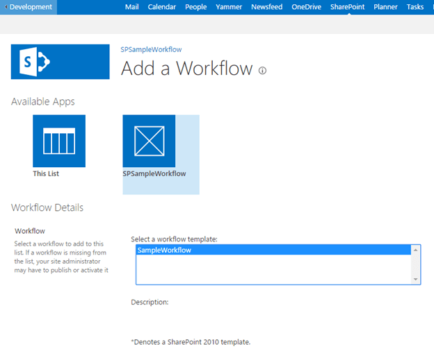 Add SharePoint App Workflow To Host Web List
