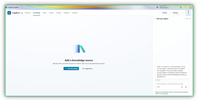 Add SharePoint Knowledge to a Custom Copilot using Copilot Studio