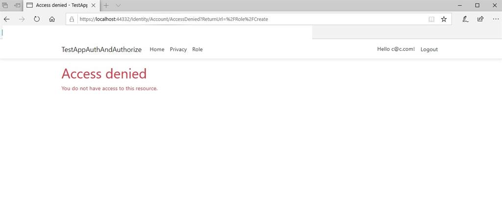 Adding Role Authorization to a ASP.NET MVC Core Application